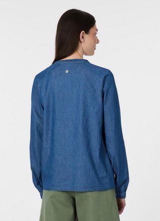 Ragwear Jeansbluse ARIELA DENIM Baumwoll-Viskosemix mit Knopfleiste und angenehmem Tragegef&uuml;hl