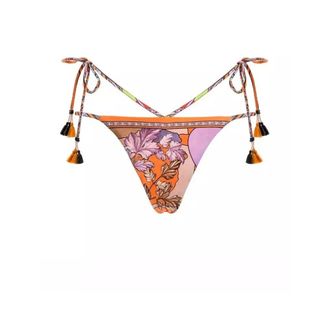 Agua Bendita Cerca Bikini Top in Schwarz & Wei&szlig; - - Swimwear - Damen - Mehrfarbig - L