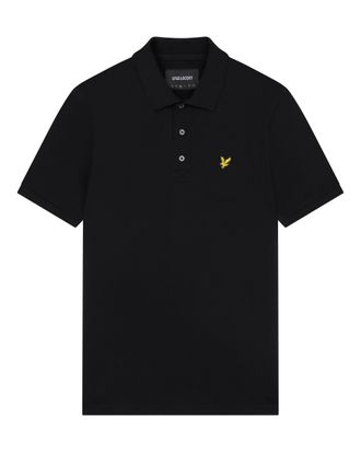Lyle & Scott Einfarbiges Poloshirt in Schwarz