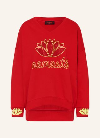 Miss Goodlife Miss Goodlife Sweatshirt Mit Schmucksteinen rot