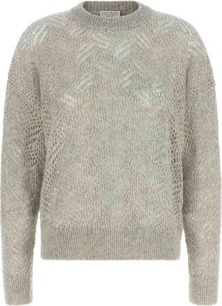 Brunello Cucinelli Rundhalspullover - Grau