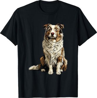 Whyitsme Design Red Merle, Abbildung eines australischen Sch&auml;ferhundes T-Shirt