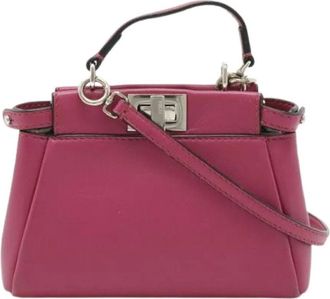 Fendi Sac &agrave; main Pre-owned en cuir Micro Peekaboo - Femme - Pre-owned - Rose - Taille: ONE Size