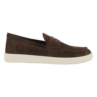 Hogan Homme, Chaussures, Brun, Taille: 40 1/2 EU Mocassins marron en daim avec mousse &agrave; m&eacute;moire de forme
