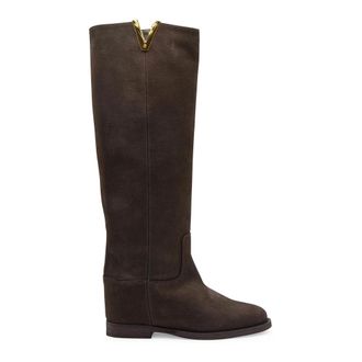 Via Roma 15 Hoher Stiefel mit 5 cm internem Keilabsatz - - Shoes - Damen - Braun - 37 1/2 EU