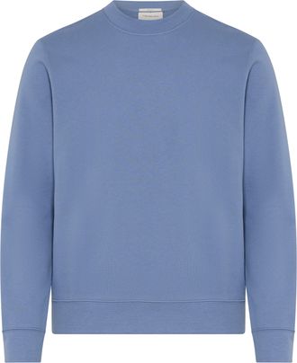 Calvin Klein Jeans Sweatshirt CALVIN KLEIN JEANS, Herren, Gr. L, blau (dusty sailor blau), Sweatware, Obermaterial: 100% Baumwolle, regular fit normal, Rundhals, eingese