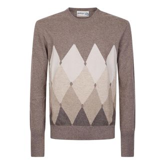 Ballantyne Pull Argyle - Homme - Pulls - Brun - Taille: XL