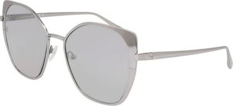 Longchamp Femme, Accessoires, Gris, Taille: ONE Size Lunettes de soleil &agrave; monture m&eacute;tallique avec protection UV