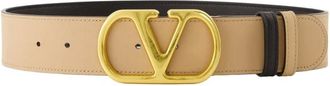 Valentino Garavani Femme, Accessoires, Beige, Taille: 75 CM Ceinture r&eacute;versible VLogo Signature 40 mm
