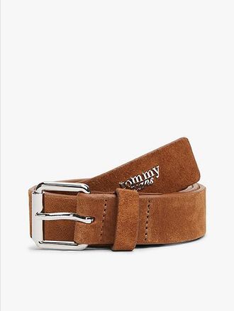 Tommy Hilfiger Ceinture en daim &agrave; logo en m&eacute;tal