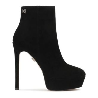 Kazar Wildlederstiefel mit Absatz und Plateau - - Shoes - Damen - Schwarzk - 40 EU