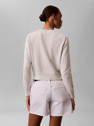 Calvin Klein Jeans Strickpullover Feinstrick, reine Baumwolle, Stickerei