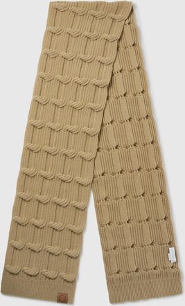 Stella McCartney Falabella Cable-Knit Scarf, Woman, Camel