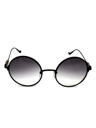 Chrome Hearts round-frame sunglasses - Schwarz