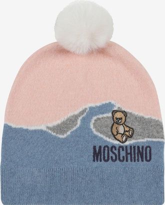 Moschino Chapeau en laine jacquard - Rose