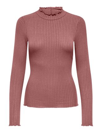 Jacqueline de Yong JdY Damen Jdyfransiska Life L/S Hi-NCK Top Jr Noos, Withered Rose, M