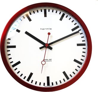 Hermle Bahnhofsuhr 30471-362100 Quarz, Rot