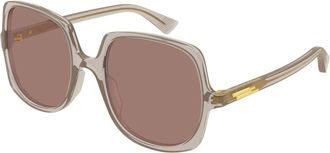 Bottega Veneta Lunettes de soleil papillon - Femme - Accessoires - Rose - Taille: 55 MM