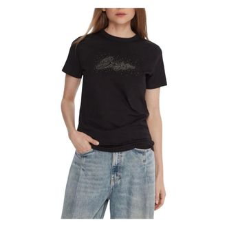 HUGO BOSS Femme, Tops, Noir, Taille: 40 FR C_Elogo_Print19 T-Shirt Slim Fit Noir