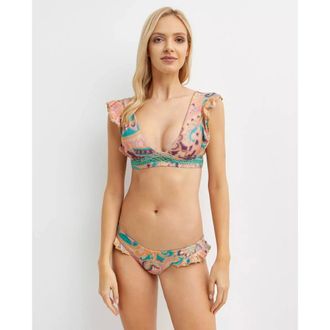 Del Maar Femme, Maillots de bain, Multicolore, Taille: 38 FR Huru Frill Bikini Top