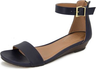 Kenneth Cole Reaction Damen Viber Keilabsatz-Sandale, Navy, 39 EU