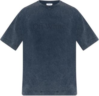 Off-white Homme, Tops, Bleu, Taille: 2XL Logo T-shirt