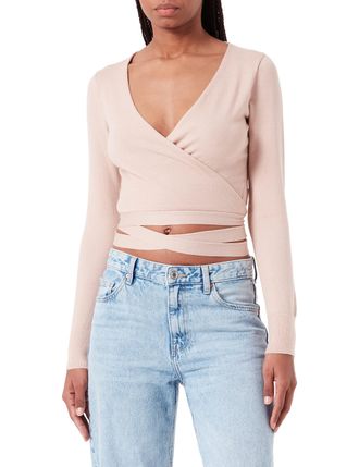 Mavi V Neck Sweater; Rose dust