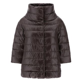 Herno Leichte Daunenjacke mit Druckknopfverschluss - - Jackets - Damen - Braun - L
