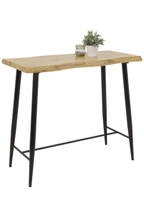 Boxxx Bartisch, Schwarz, Eiche, Metall, Holzwerkstoff, rechteckig, konisch, Rundrohr, 60x108.5x120 cm, Esszimmer, Tische, Stehtische