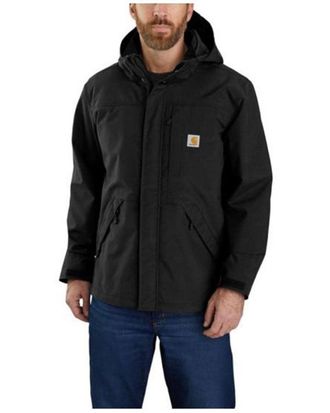 Carhartt Work in Progress Herren Rockford Jacke mit wasserdichte, atmungsaktive Regenjacke Arbeits-Jacket, Black Gr. XXL
