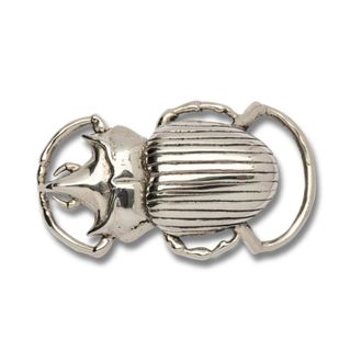 CLARIS VIROT Scarab G&uuml;rtelschnalle Silber - - Accessories - Damen - Grau - ONE SIZE
