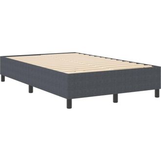 vidaXL Boxspringbett Dunkelgrau 120 x 200 cm Cordstoff Vidaxl