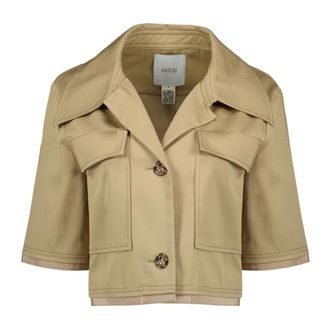 Patou Crop Kurzarmjacke - - Jackets - Damen - Beige - S