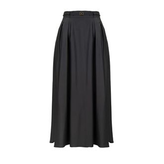Elisabetta Franchi Midirock mit ausgestelltem Schnitt - - Skirts - Damen - Grau - M