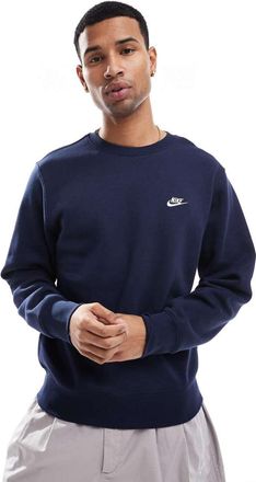 Nike Club - Sweat-shirt ras de cou - Bleu marine-Gris