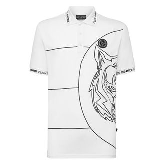 Plein Sport Homme, Tops, Blanc, Taille: 3XL Polo shirt SS Tiger