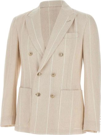 Eleventy Homme, Vestes, Beige, Taille: XL Double-Breasted Blazer