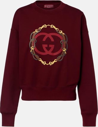 Gucci Besticktes Sweatshirt aus Baumwolle