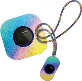 Generic Funkelnde Regenbogen-Türklingel mit Fernbedienung für Lehrer mit glänzendem Trageband, 38 Tönen und 4 Lautstärkestufen - ideal für Zuhause, Kinderzimm