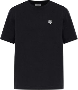 Maison Kitsun&eacute; Homme, Tops, Noir, Taille: L Fox Head Comfort T-shirt