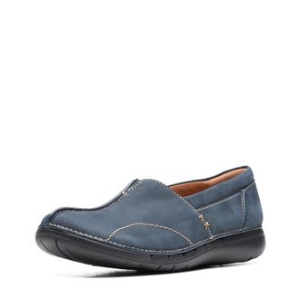 Clarks Damen Un Loop Stride Loafer, Navy Nubuck, 38 EU