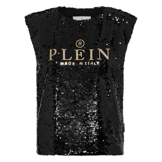 Philipp Plein Femme, Tops, Noir, Taille: 36 FR D&eacute;bardeur
