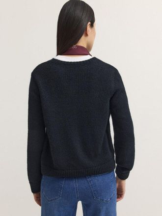 Bugatti Cardigan Regular Fit Regular Fit Alpaka-Mix Rundhals