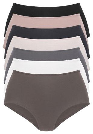 Vivance Taillenslip VIVANCE, Damen, Gr. 32/34, bunt (braun, wei&szlig;, grau, puder, schwarz, rosa), Single Jersey, Obermaterial: 95% Baumwolle, 5% Elasthan, unifar