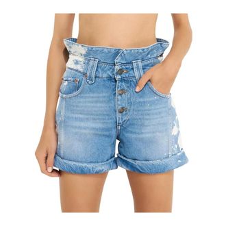 SER.O.YA Ser.o.ya, Femme, Shorts, Bleu, Taille: W30 Short Taille Haute