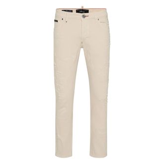 Philipp Plein Homme, Jeans, Beige, Taille: W32 Jeans Cinq Poches