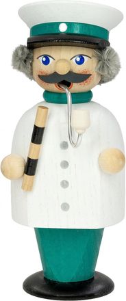 Seiffener Volkskunst Räuchermann Polizist, 14 cm hoch, original Erzgebirge von Seiffener Volkskunst