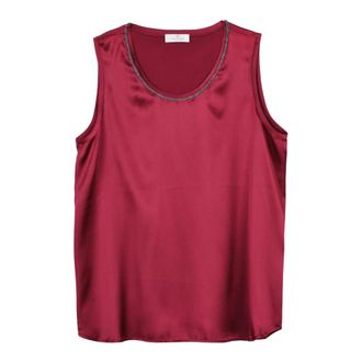 PANICALE Panicale, Femme, Tops, Rouge, Taille: 36 FR Top en satin