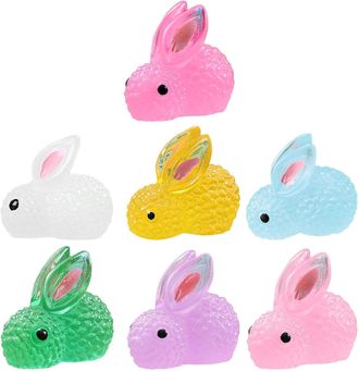 Generic Dekoration f&uuml;r Haustiere, Miniatur-Hasen-Spielzeug | Leuchtendes Harz-Hasenspielzeug | Mehrzweck-Hofornament, niedliche Heimdekoration f&uuml;r B&uuml;cherregal