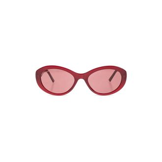 Balenciaga Flache ovale Sonnenbrille - - Accessories - Damen - Rot - ONE SIZE